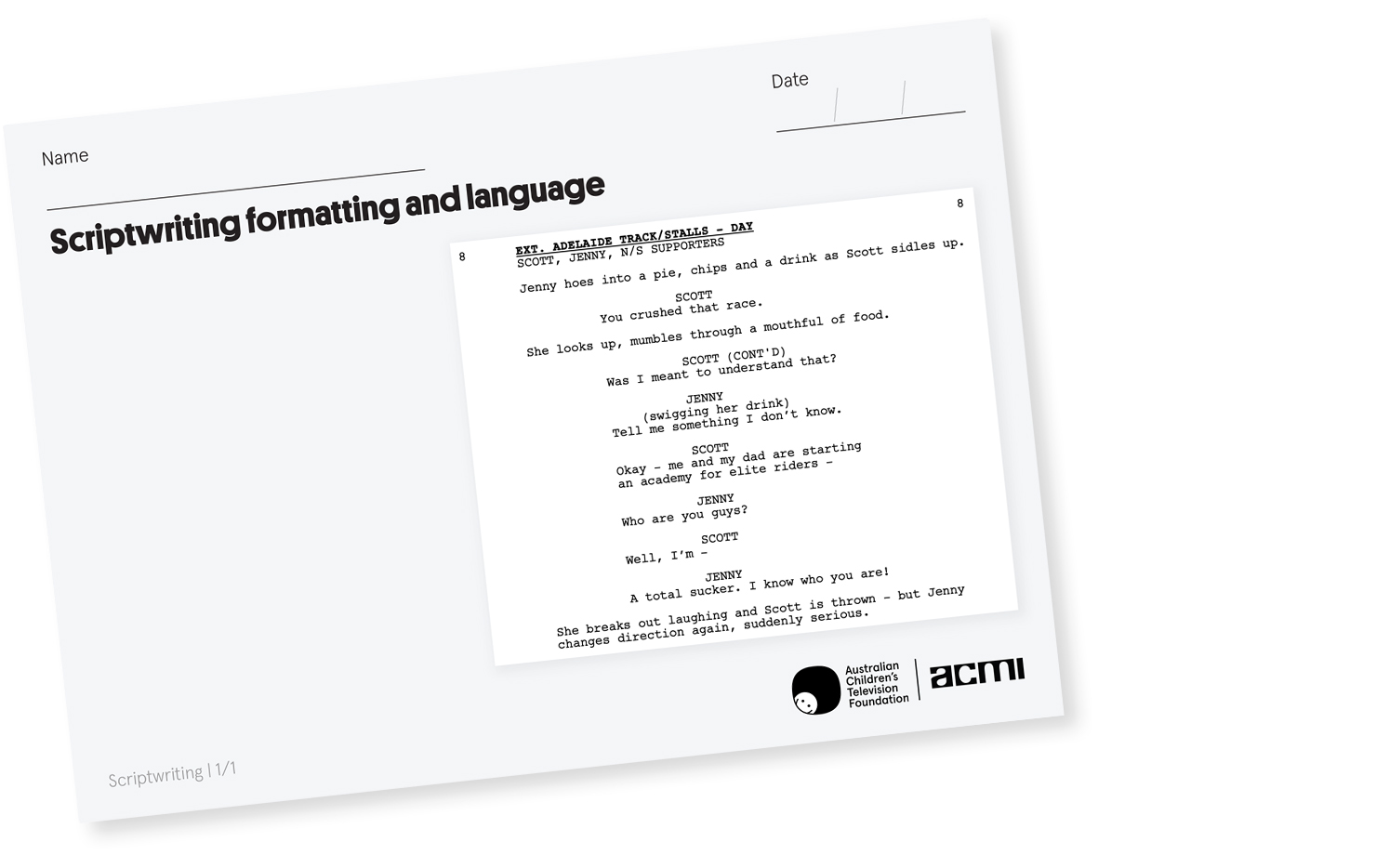 Story Building and Screenwriting Resource - ACTF Education